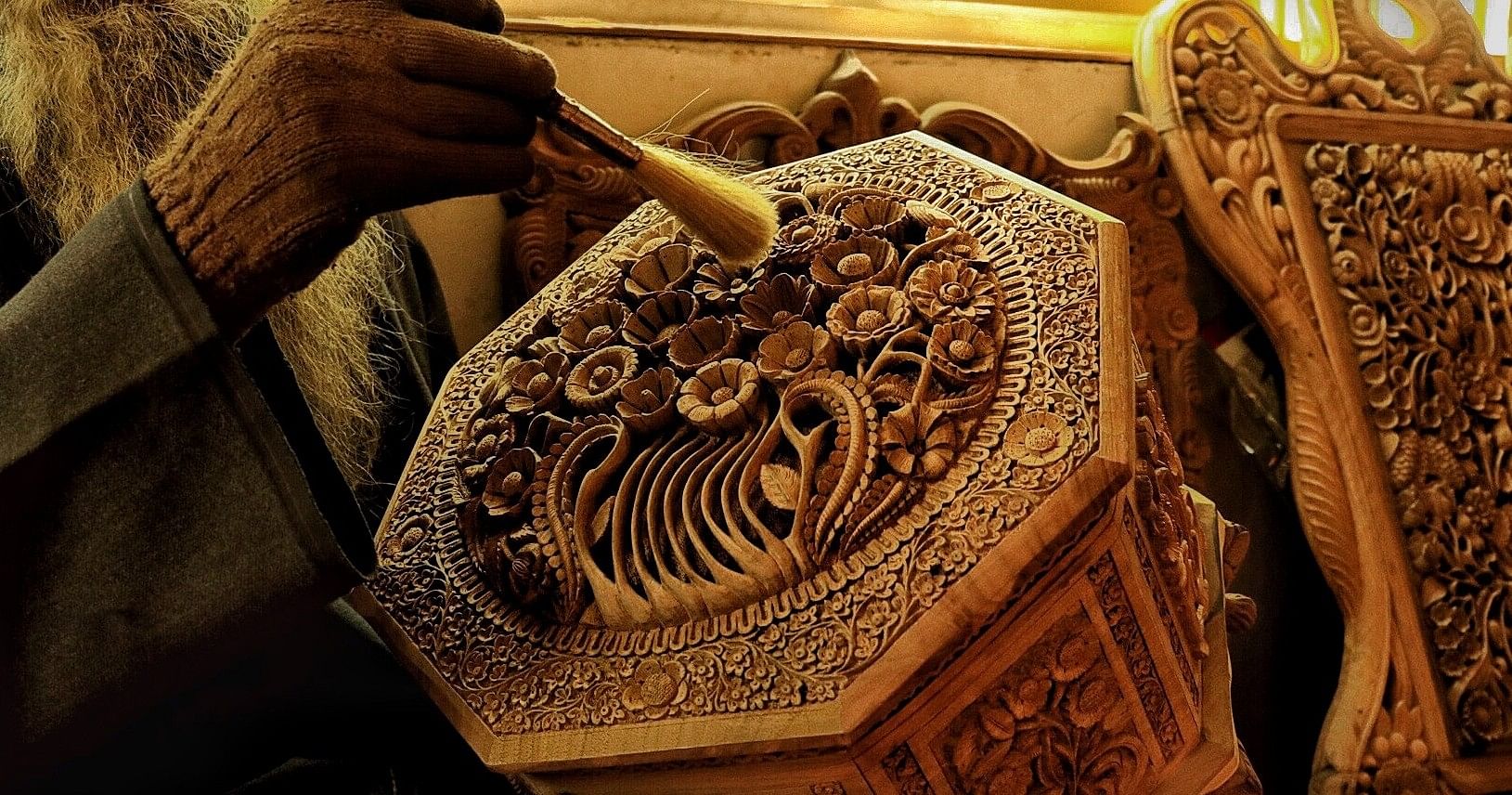 Artisans seek revival of dying walnut wood carving art in Kashmir