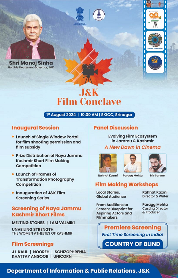 Excitement builds as JK Film Conclave 2024 set to kick-off in Sgr on ...